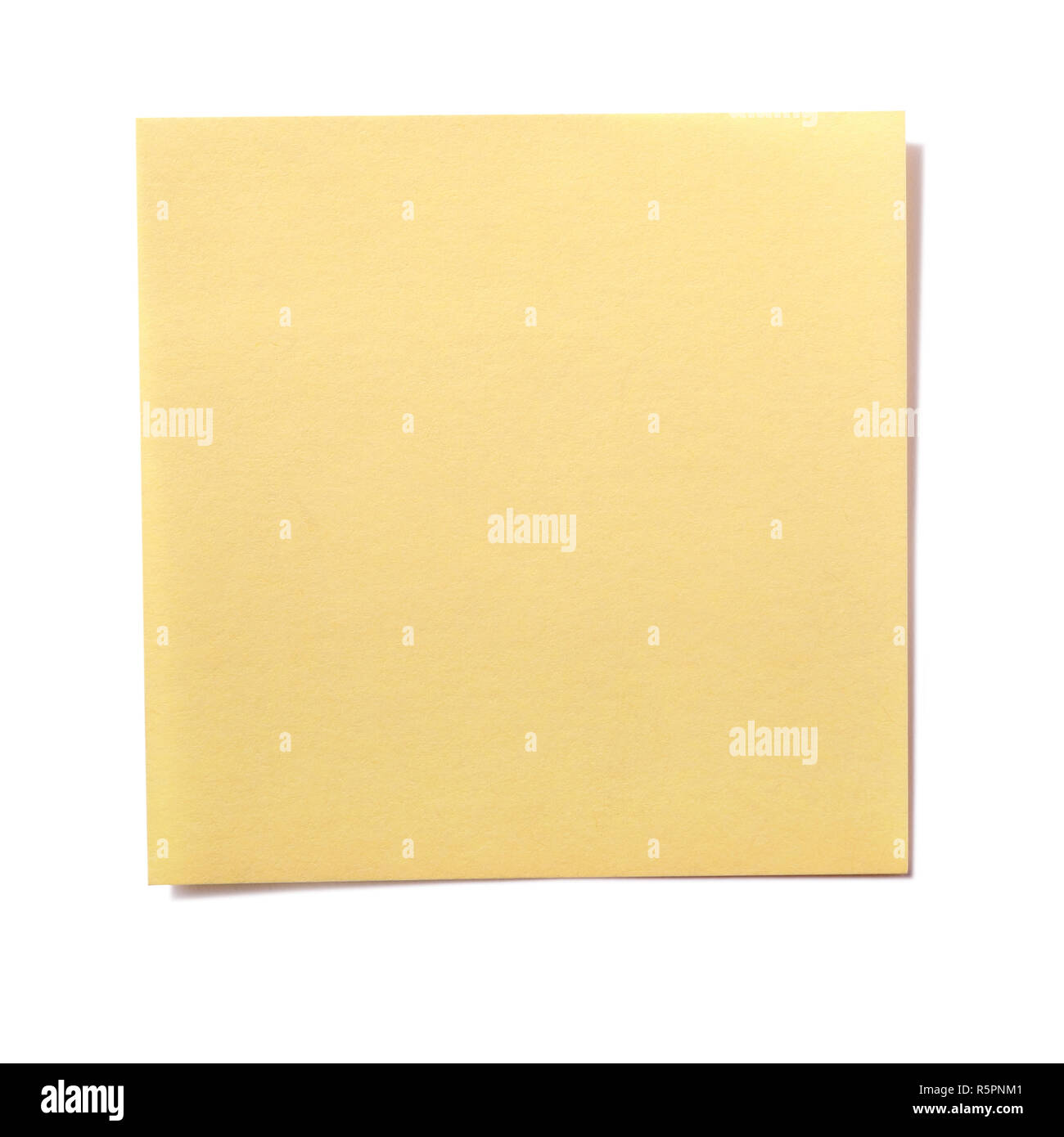 Yellow square sticky post note isolated on white Stock Photo - Alamy