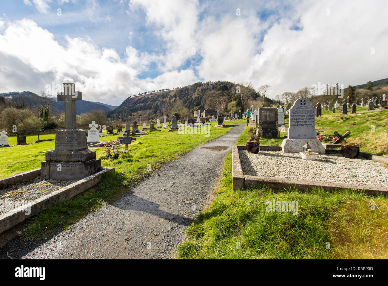 Glendalough National Park and Heritage center with ancient St. Kevin ...