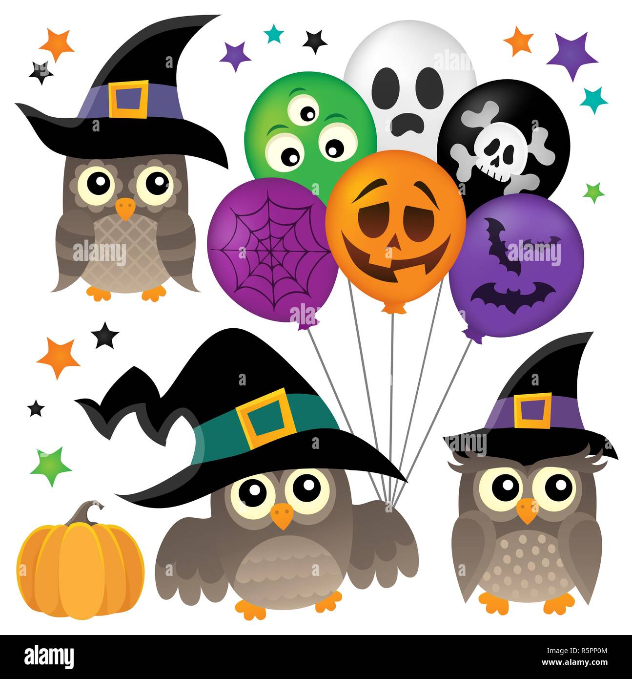Halloween owl bird isolated Cut Out Stock Images & Pictures - Alamy
