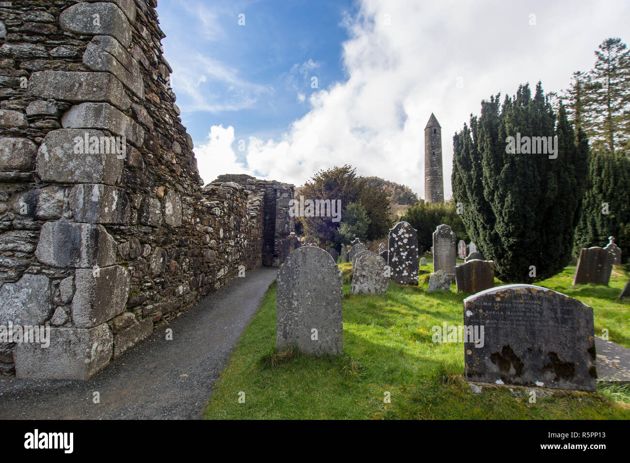 Glendalough National Park and Heritage center with ancient St. Kevin ...