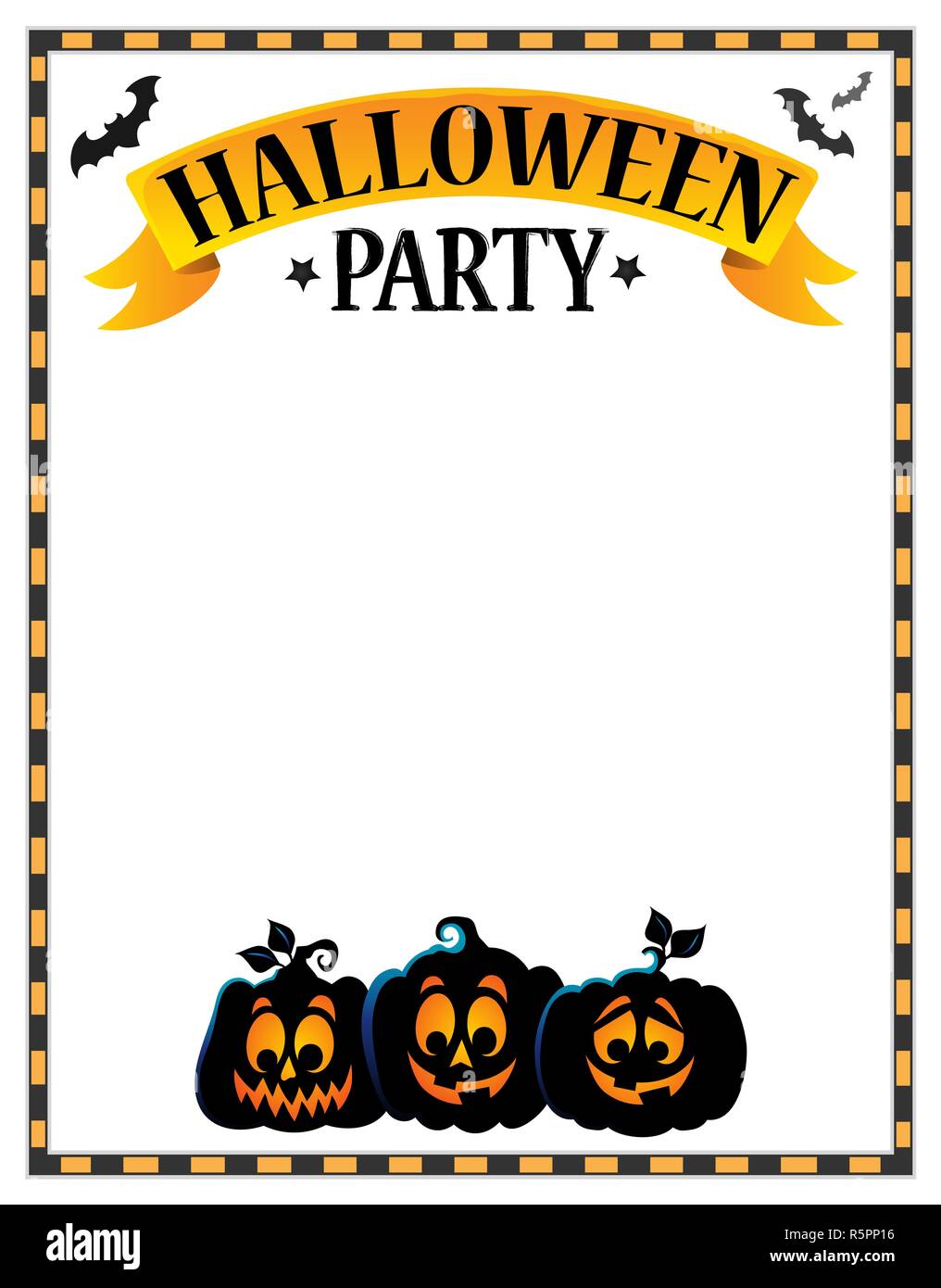 Pumpkins bats halloween party Cut Out Stock Images & Pictures - Alamy