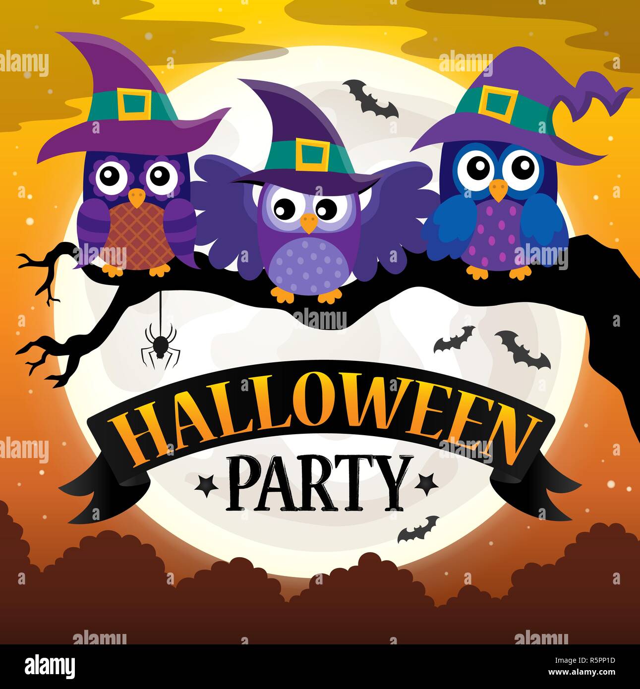 Halloween party sign theme image 7 Stock Photo - Alamy