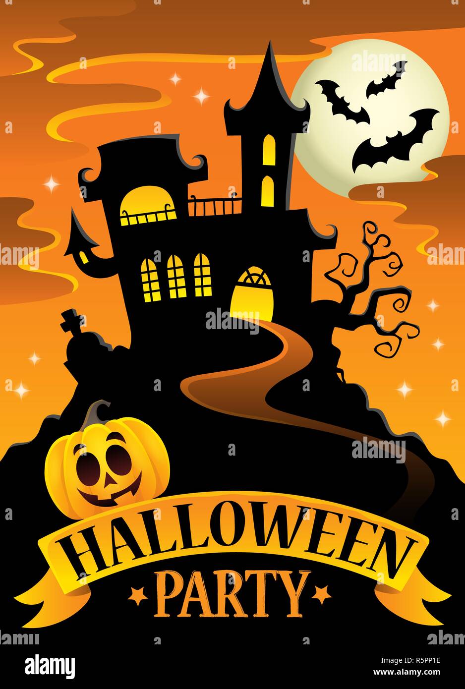 Halloween party sign theme image 8 Stock Photo - Alamy