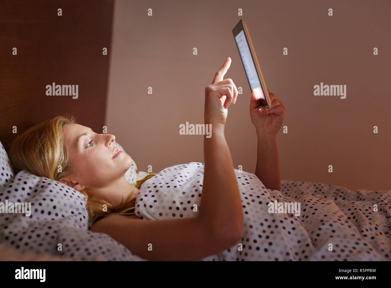 Woman awake night relaxed hi-res stock photography and images - Alamy