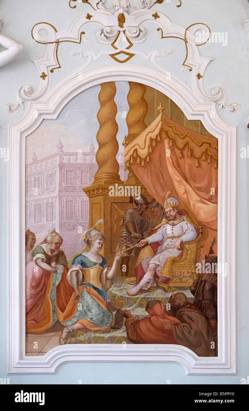 Ceiling frescoe by Johann Adam Remele in Joseph Hall, Cistercian Abbey ...