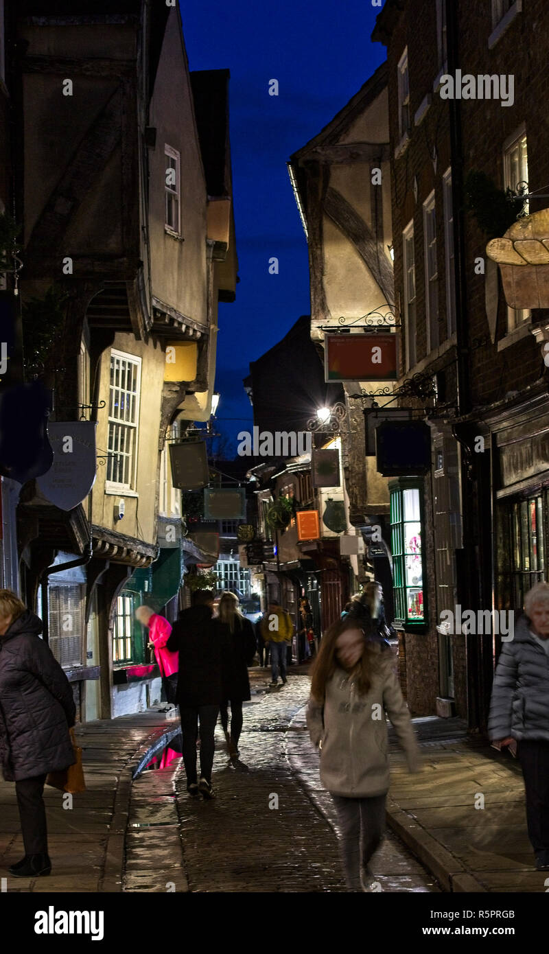 The Shambles at night, York, England, UK Stock Photo - Alamy