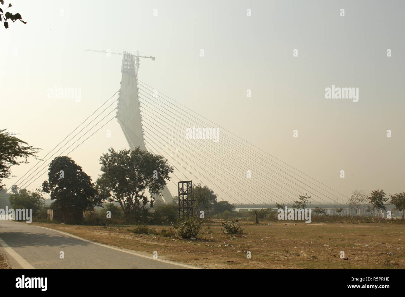 signature bridge delhi india Stock Photo - Alamy