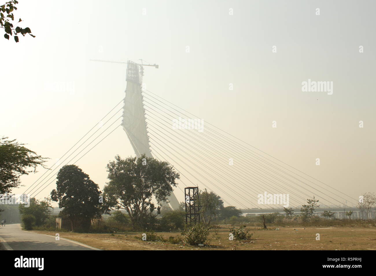 signature bridge delhi india Stock Photo - Alamy