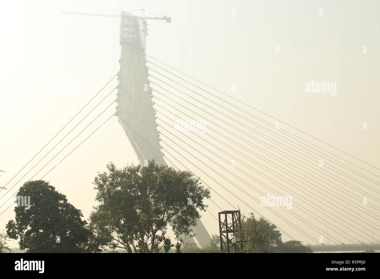 signature bridge delhi india Stock Photo - Alamy