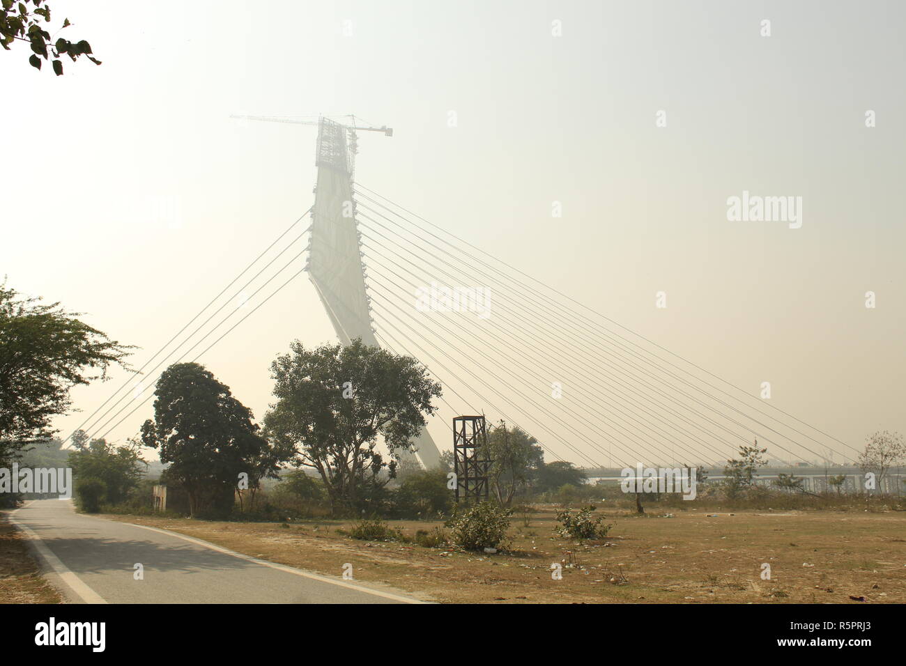 signature bridge delhi india Stock Photo - Alamy