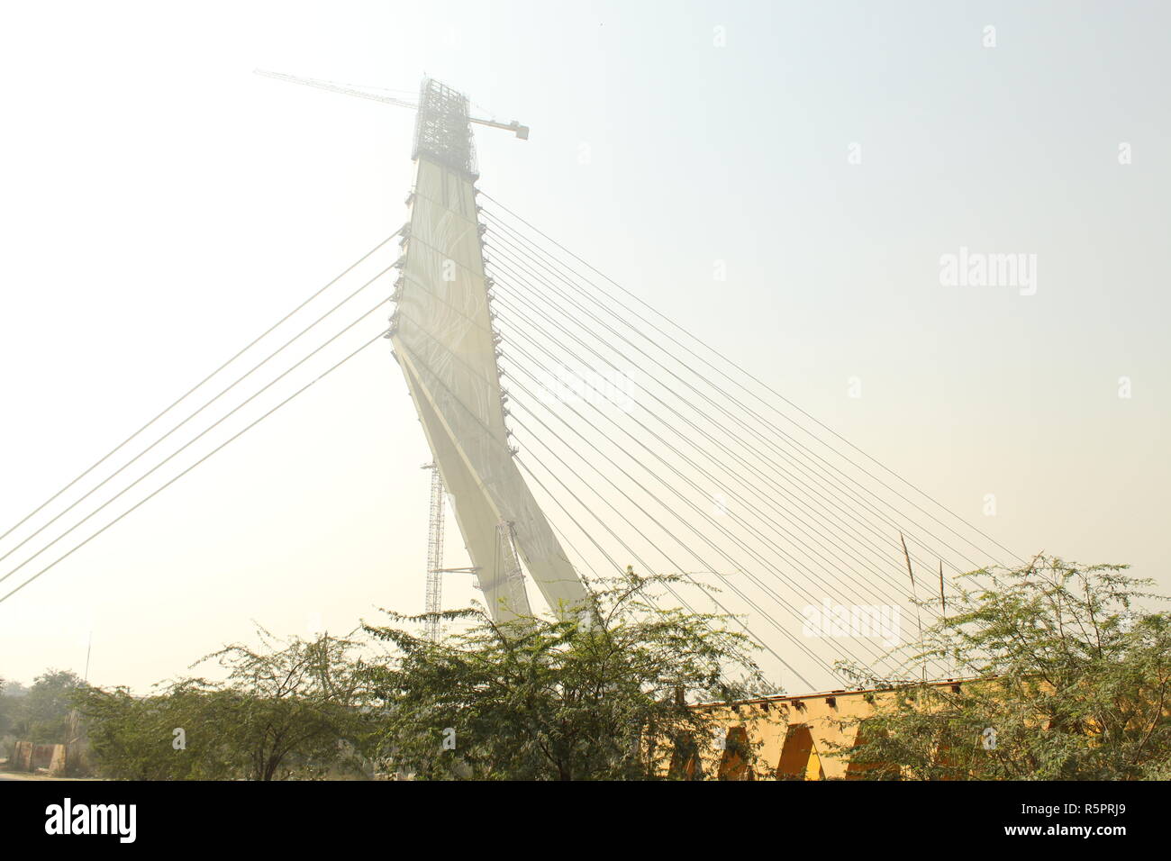 signature bridge delhi india Stock Photo - Alamy