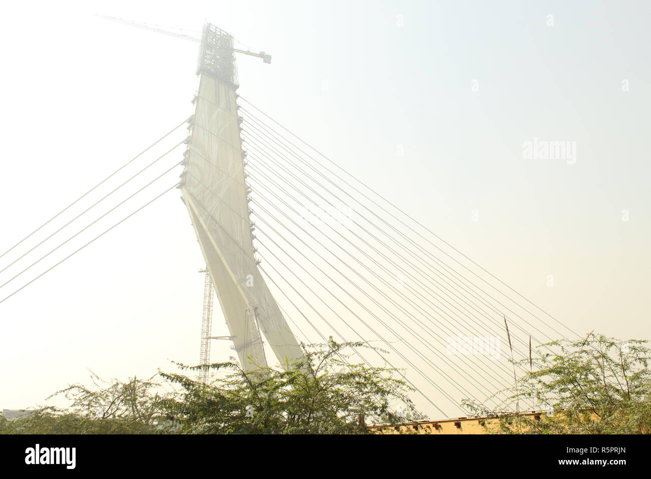 signature bridge delhi india Stock Photo - Alamy