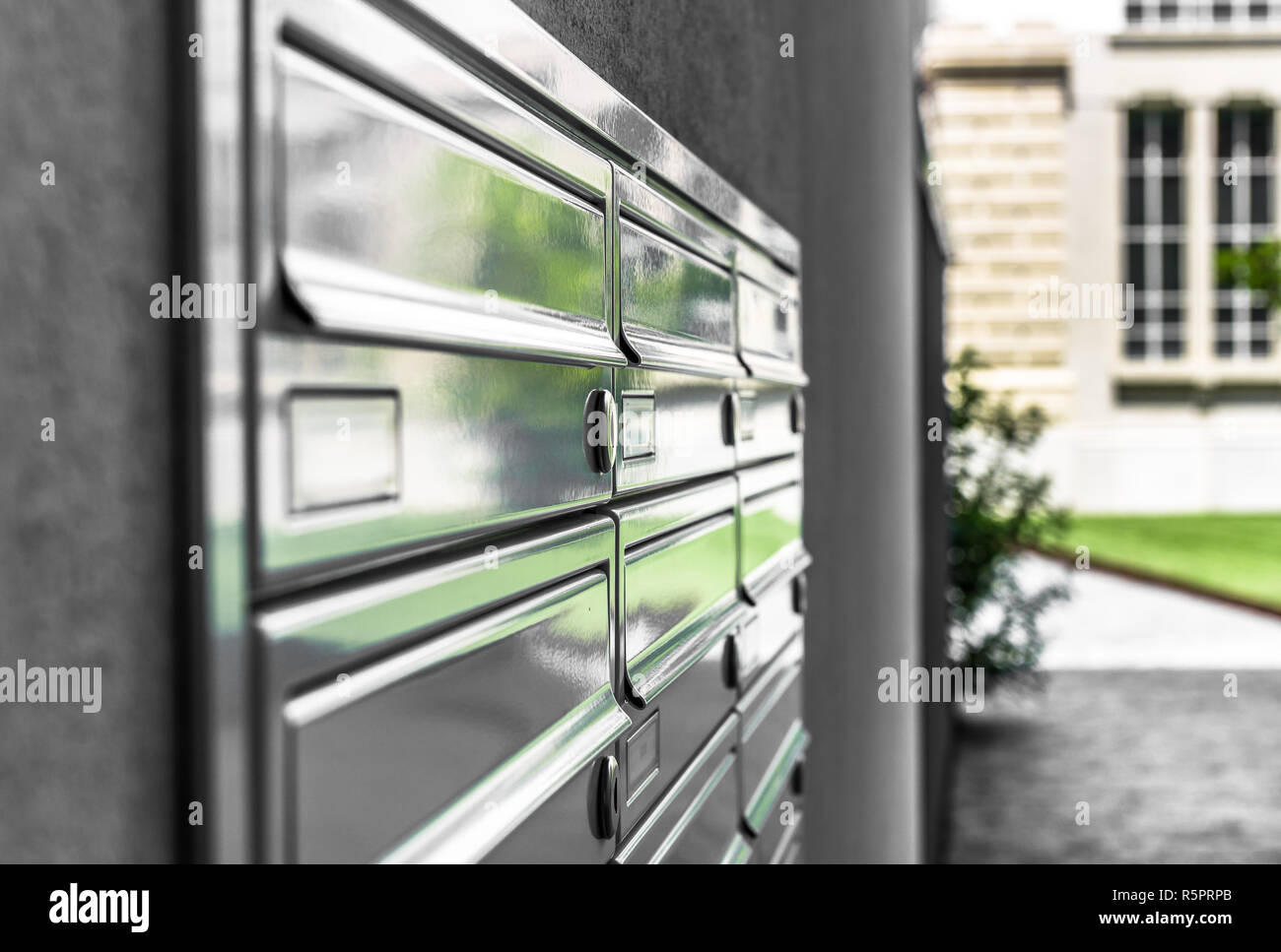 Close up of letterboxes Stock Photo - Alamy