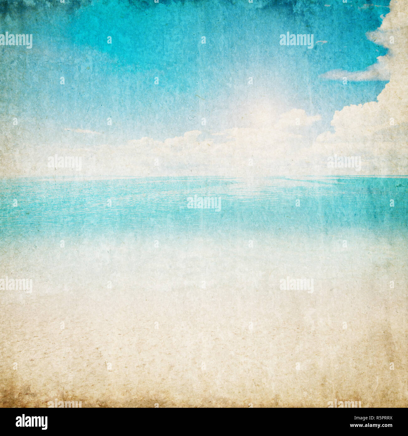 Tropical vintage beach landscape Stock Photo - Alamy