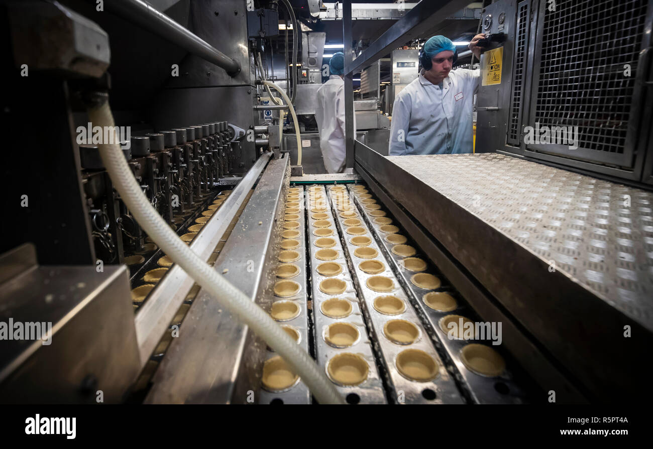 EMBARGOED TO 0001 MONDAY DECEMBER 3 Mince Pies are produced at the Mr ...