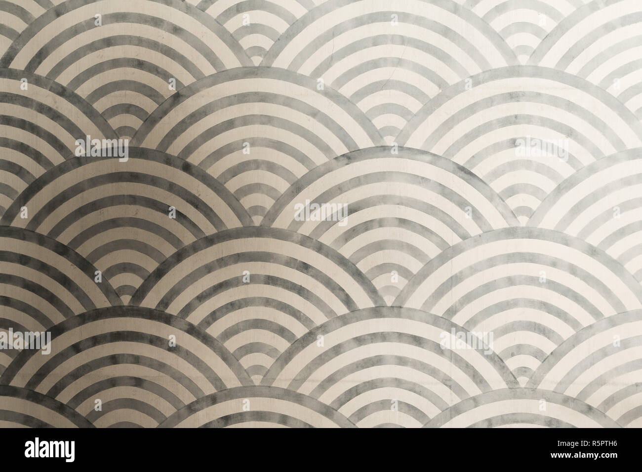 Wall decoration with wave texture Stock Photo - Alamy