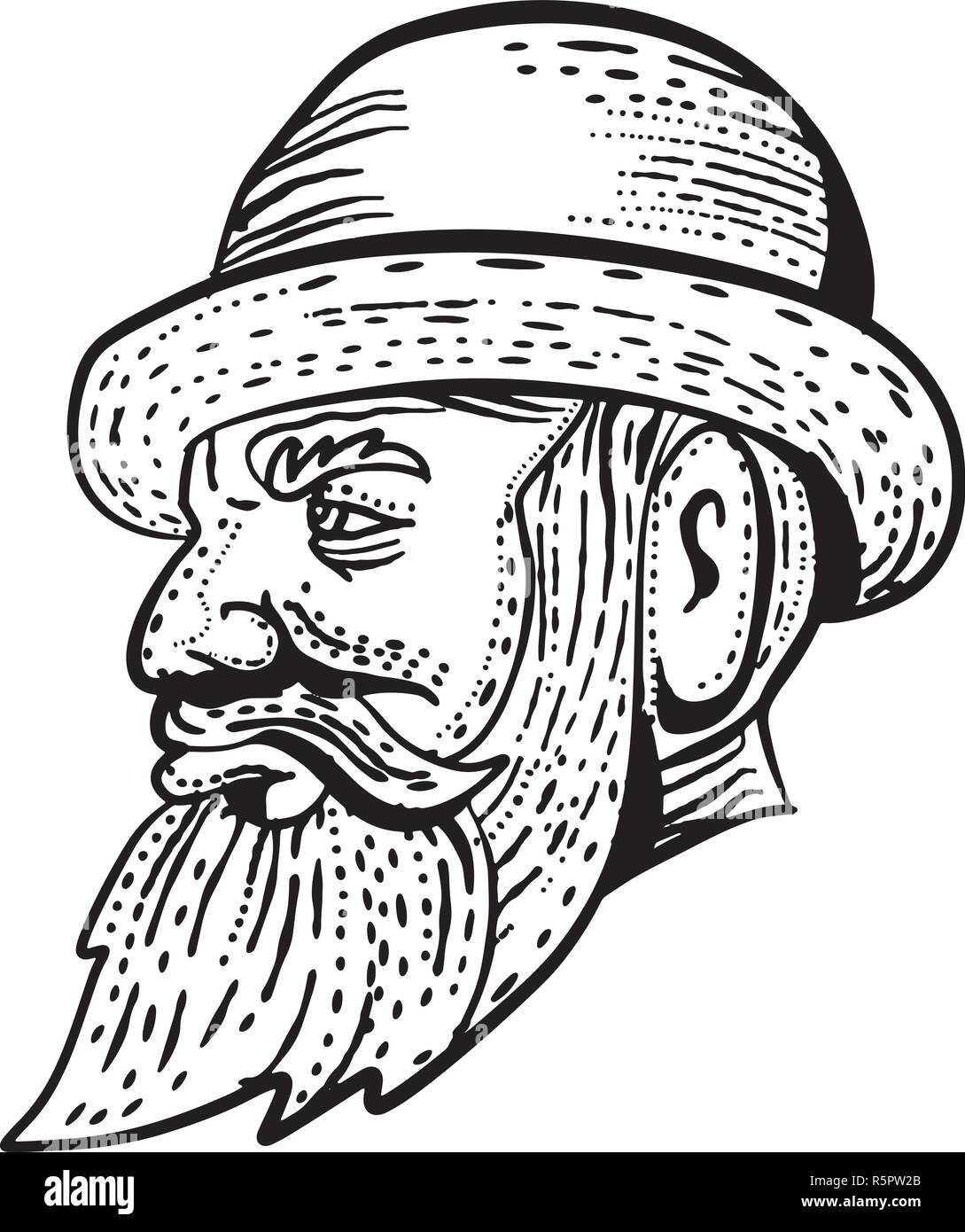 Bushy beard illustration Stock Vector Images - Alamy