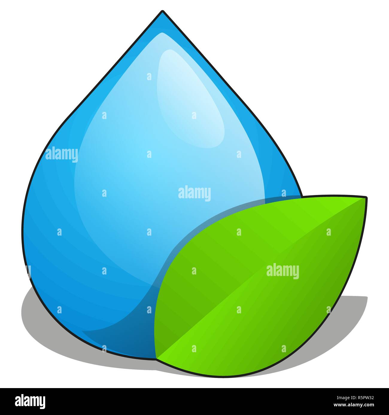 Water Drop On Leaf Vector Water Drop On Leaf Vector Art, Icons, And