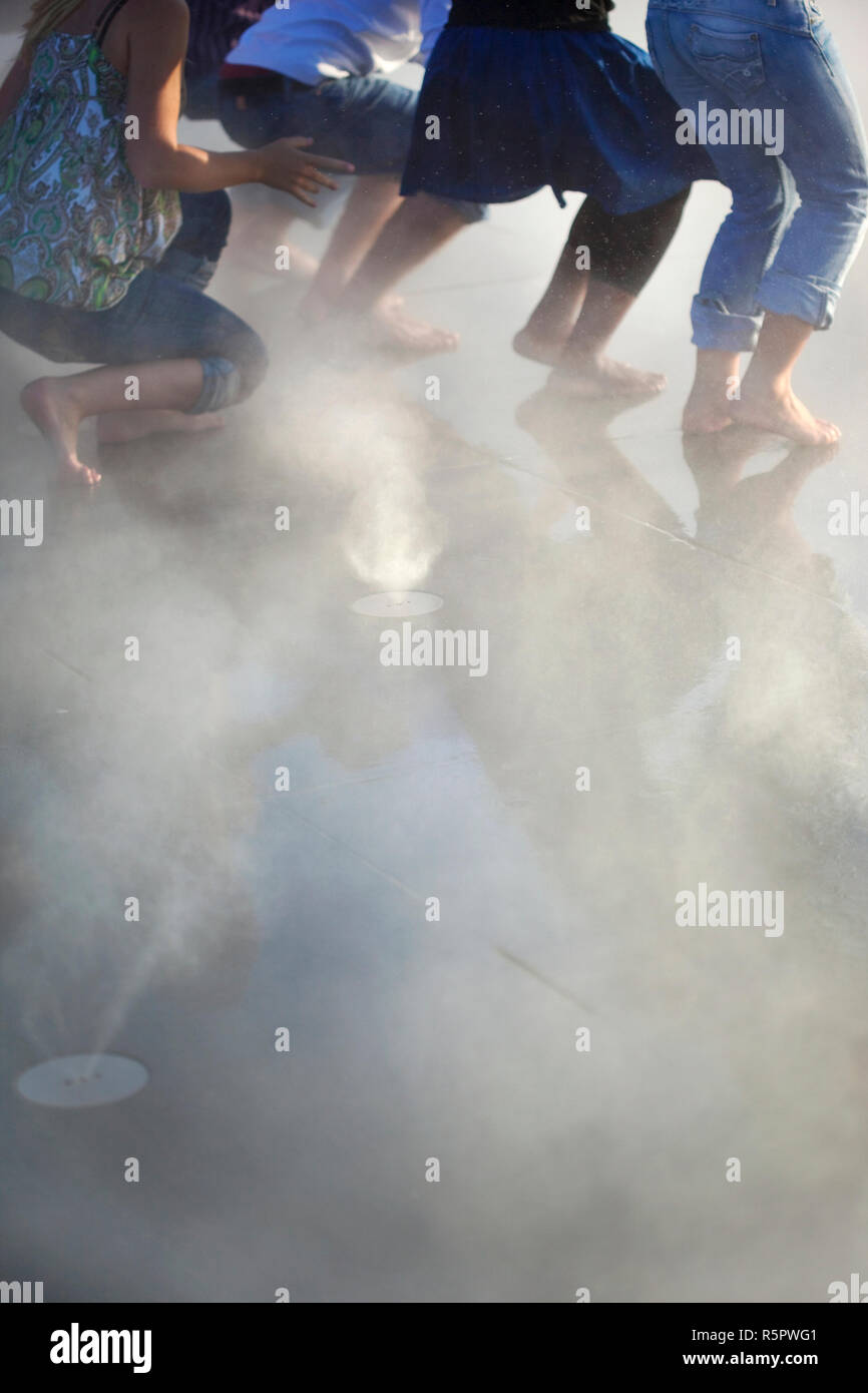 Dancers in mist Stock Photo - Alamy
