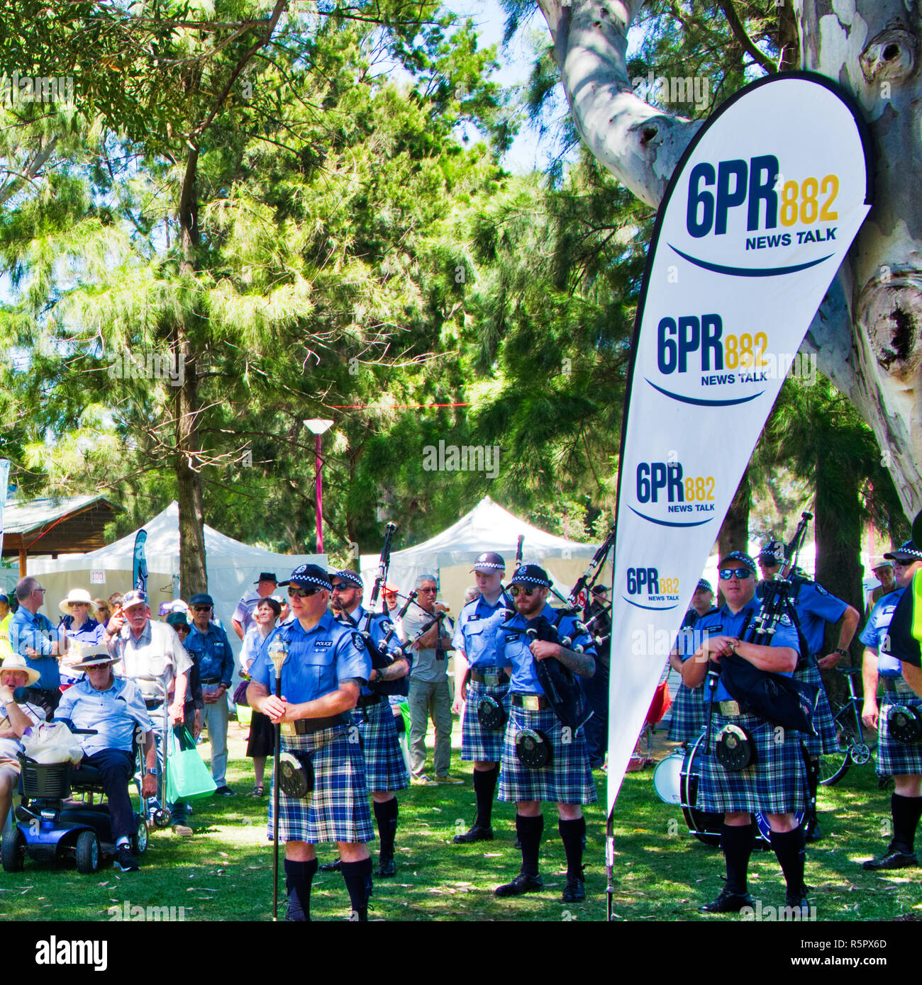 Perth police bagpipe band hi-res stock photography and images - Alamy
