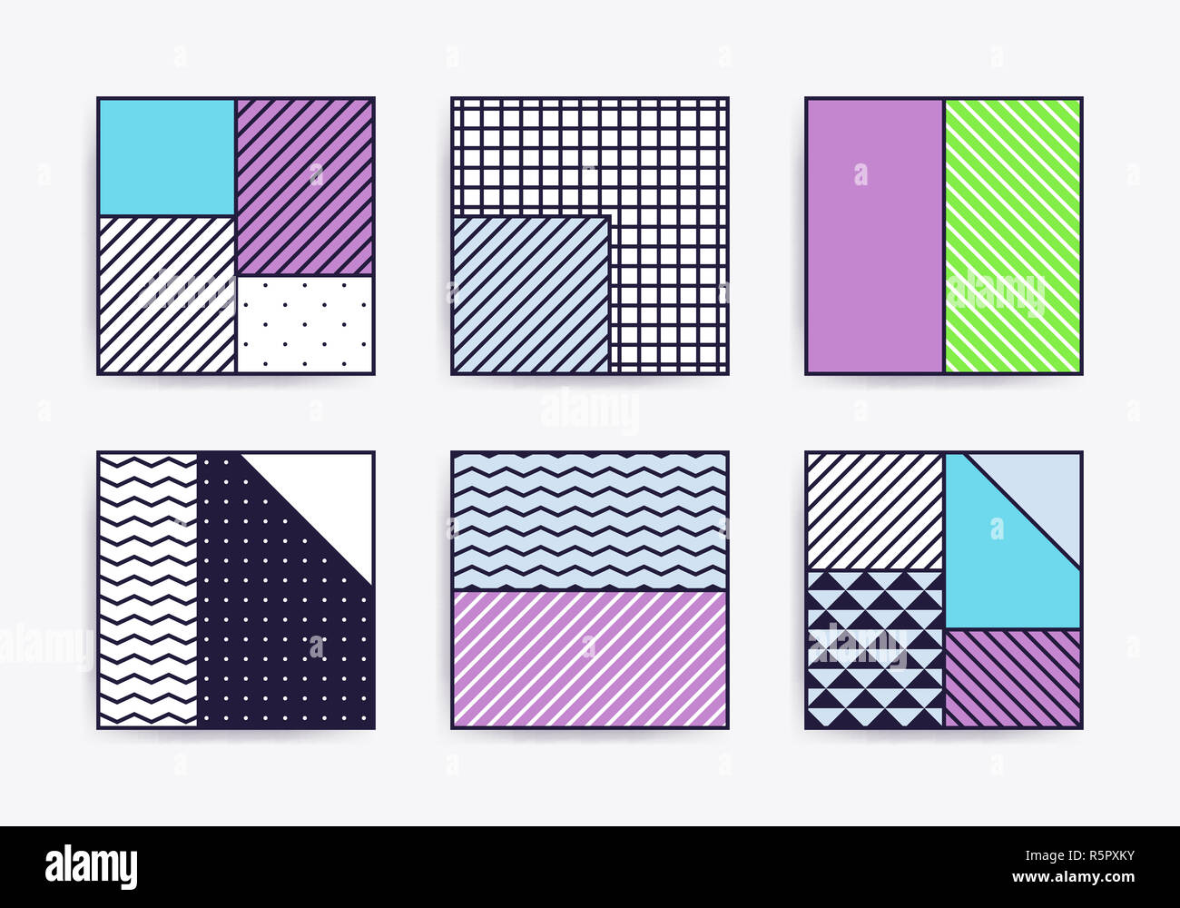 Collection with trendy backgrounds Stock Photo - Alamy