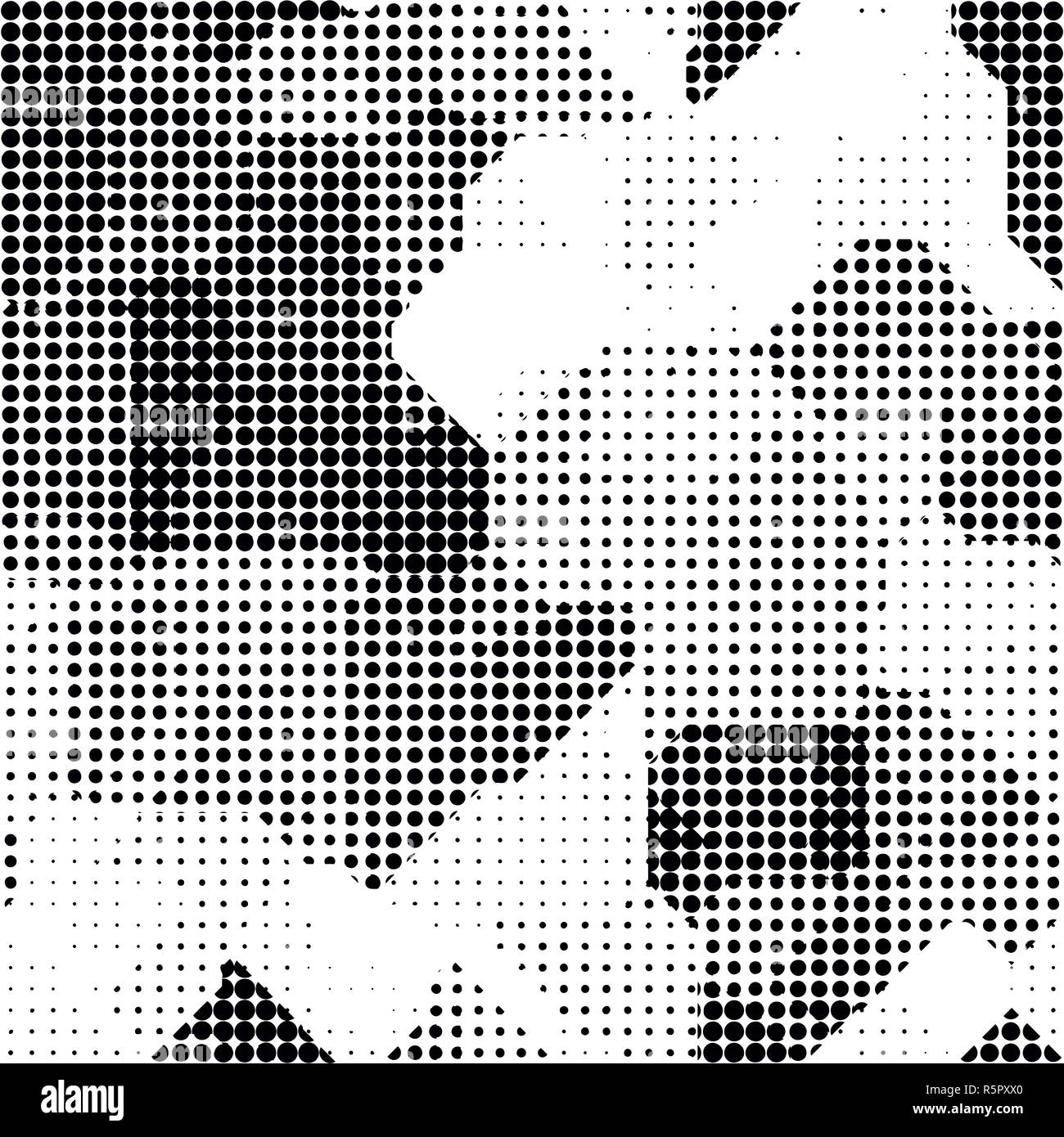 Modern seamless pattern with dots transition halftone Stock Photo - Alamy