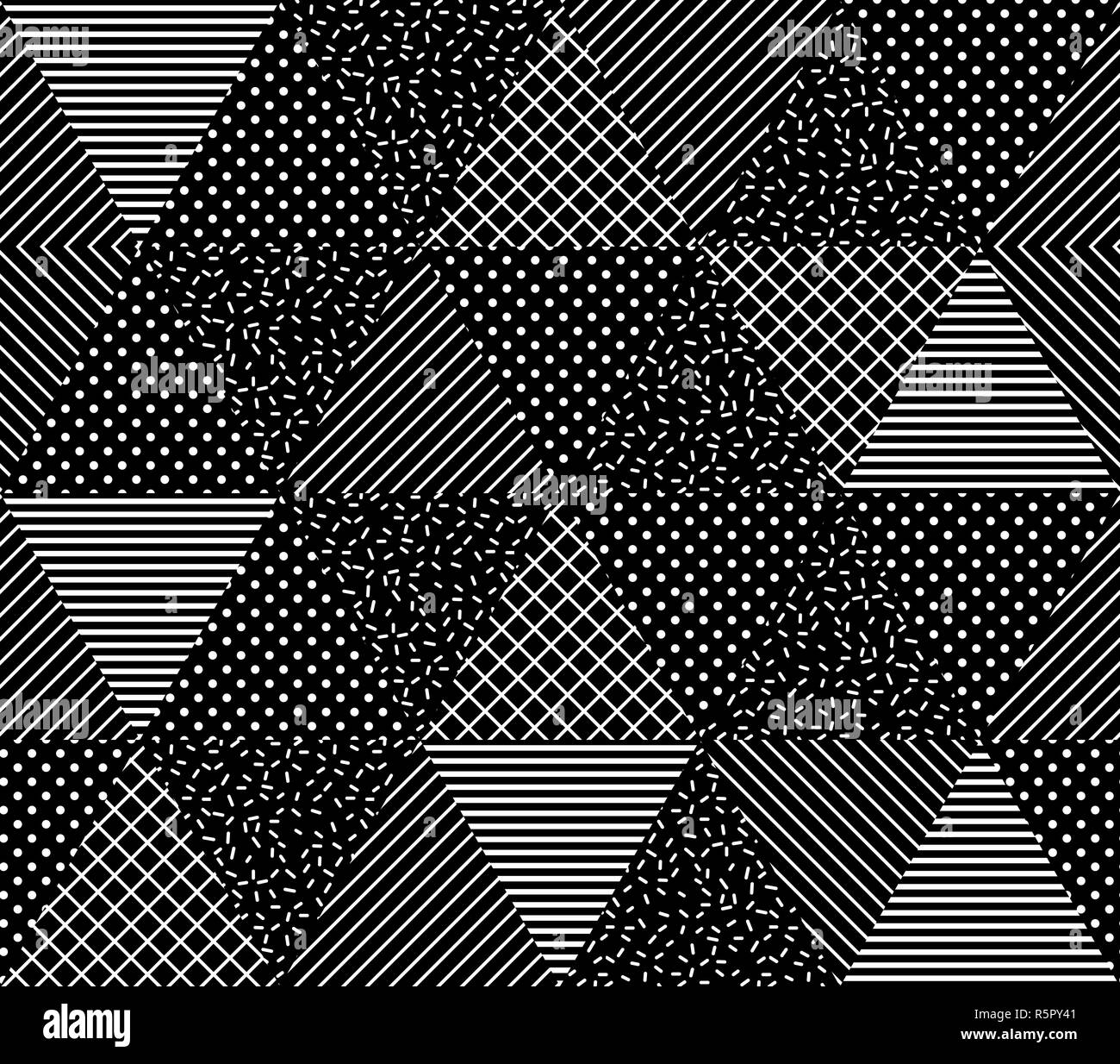 Abstract vector african patterns Black and White Stock Photos & Images ...