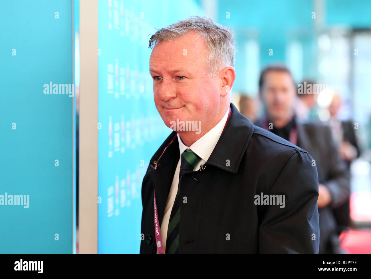 Northern Ireland manager Michael O'Neill arrives for the Euro 2020 ...