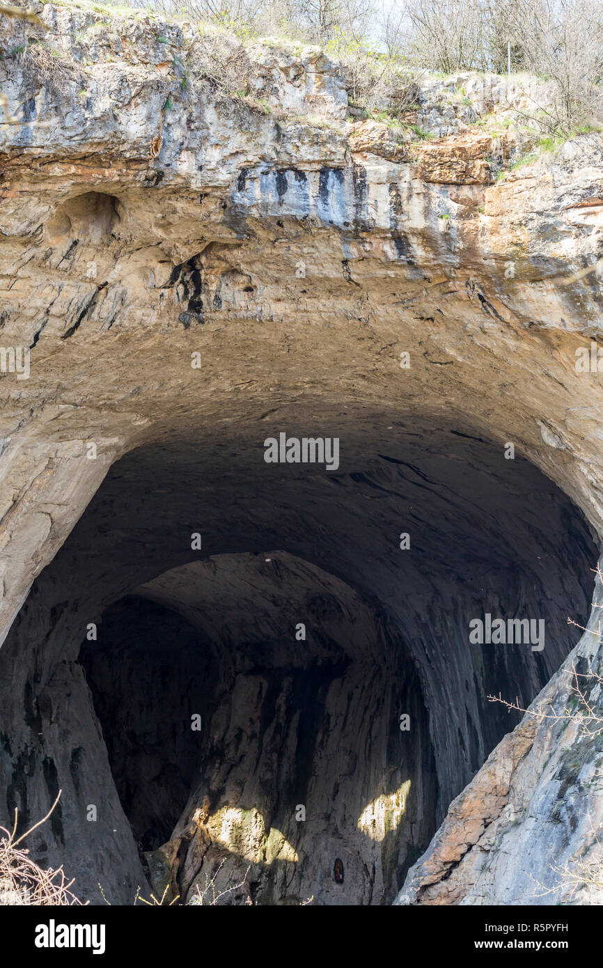 Prohodna cave also known as God's eyes near Karlukovo village, Bulgaria ...