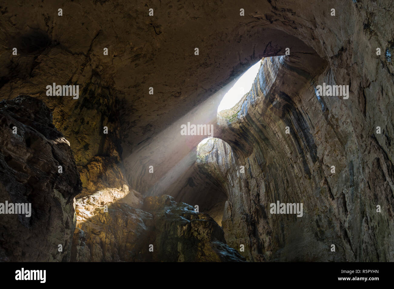Prohodna cave also known as God's eyes near Karlukovo village, Bulgaria ...