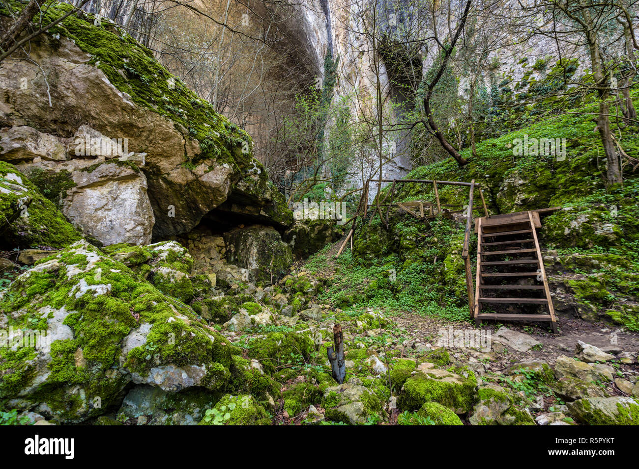 Prohodna cave also known as God's eyes near Karlukovo village, Bulgaria ...
