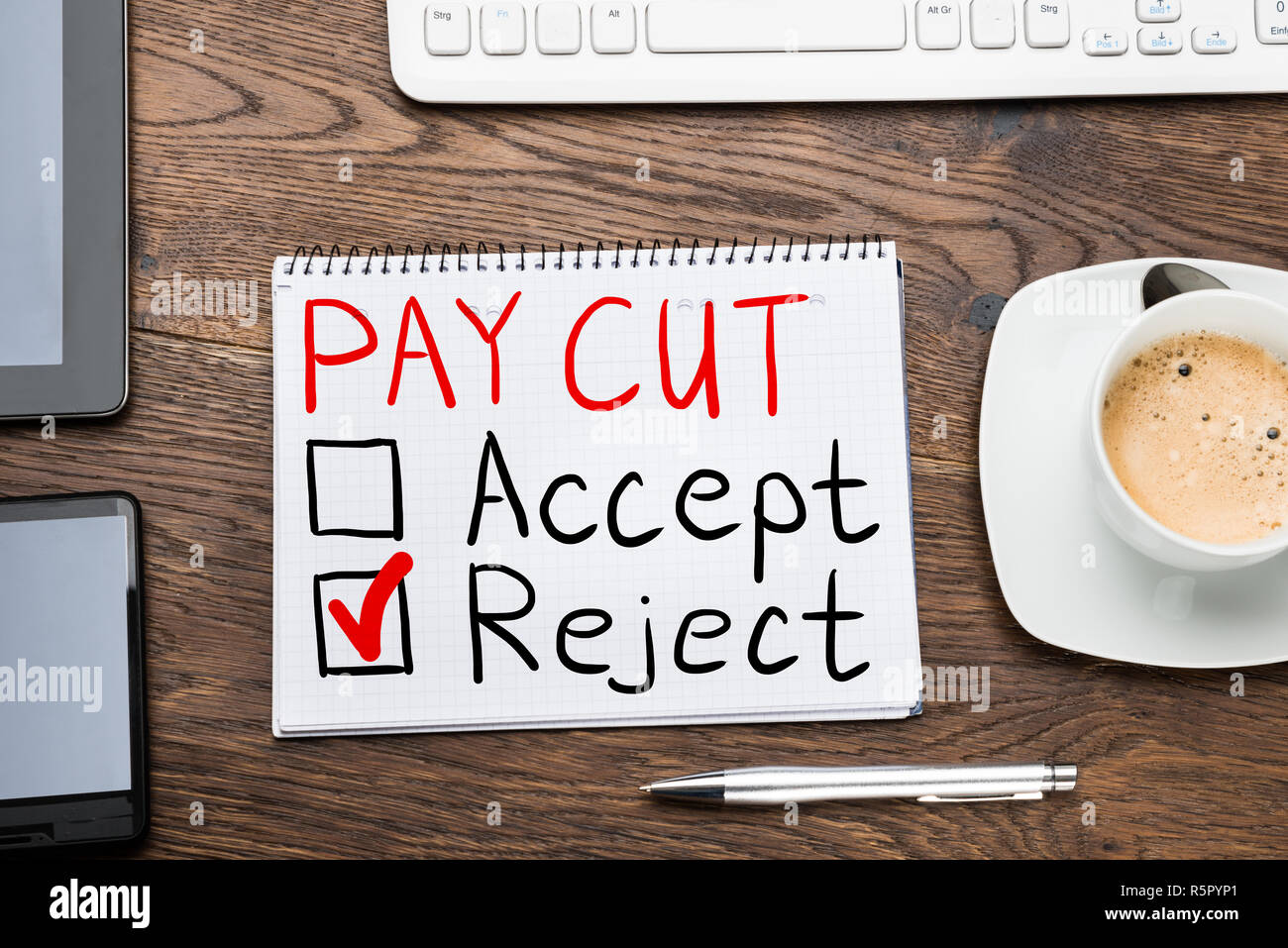 Paycut Rejection Concept Stock Photo - Alamy