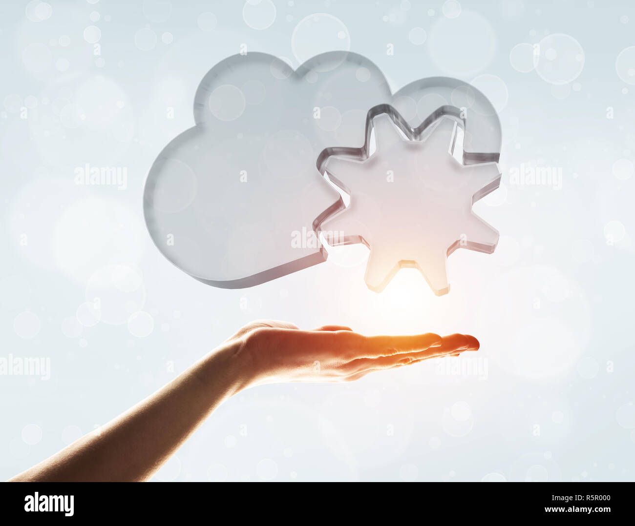 Computer technologies concept with glass GHz symbol Stock Photo - Alamy