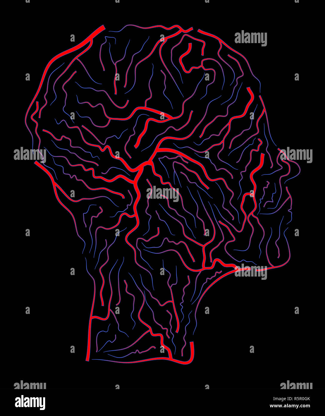 vein human head vector symbol icon design. Beautiful illustration ...
