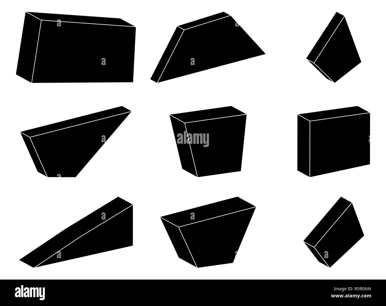 simple stone set vector symbol icon design Stock Photo - Alamy