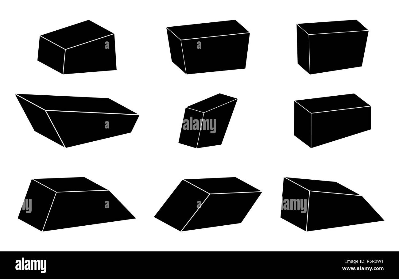 simple stone set vector symbol icon design Stock Photo - Alamy