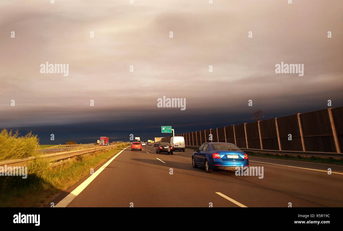 Driving on highway Stock Photo - Alamy