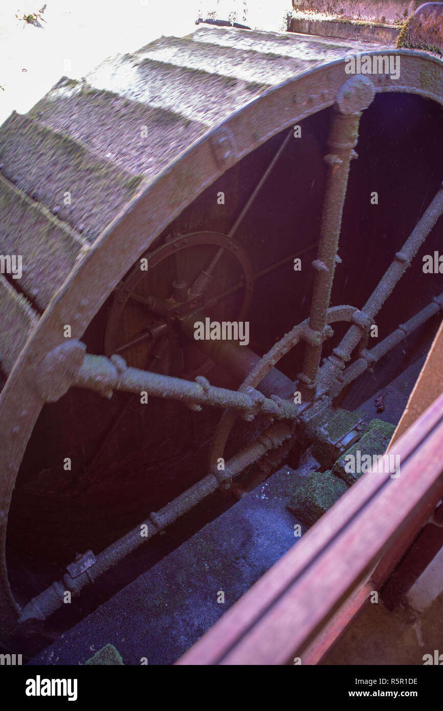 Waterwheel At Calbourne Water Mill, Calbourne, Isle of Wight, UK Stock ...