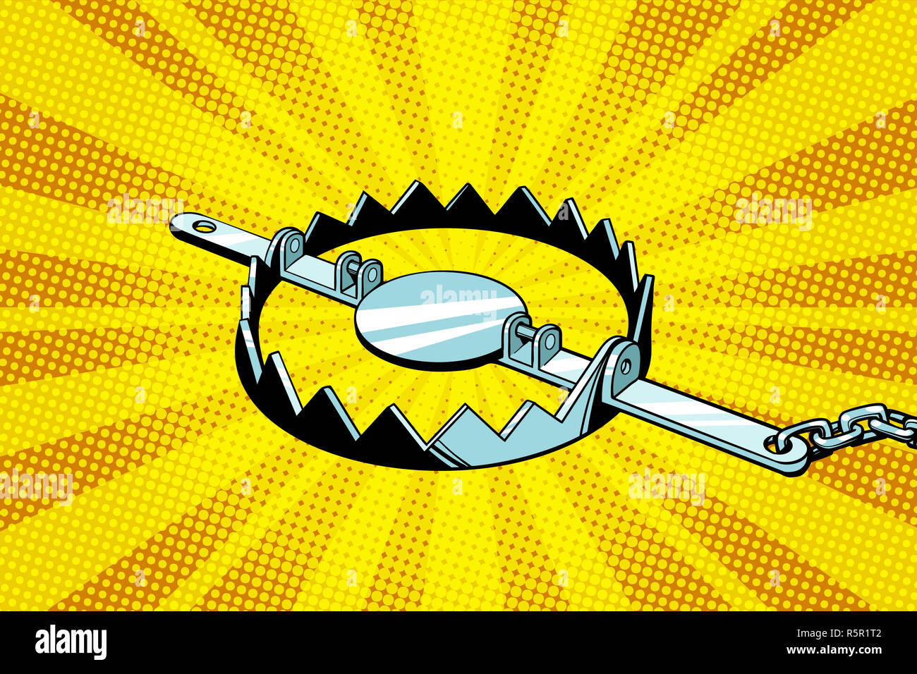 Metal hunting trap Stock Photo - Alamy