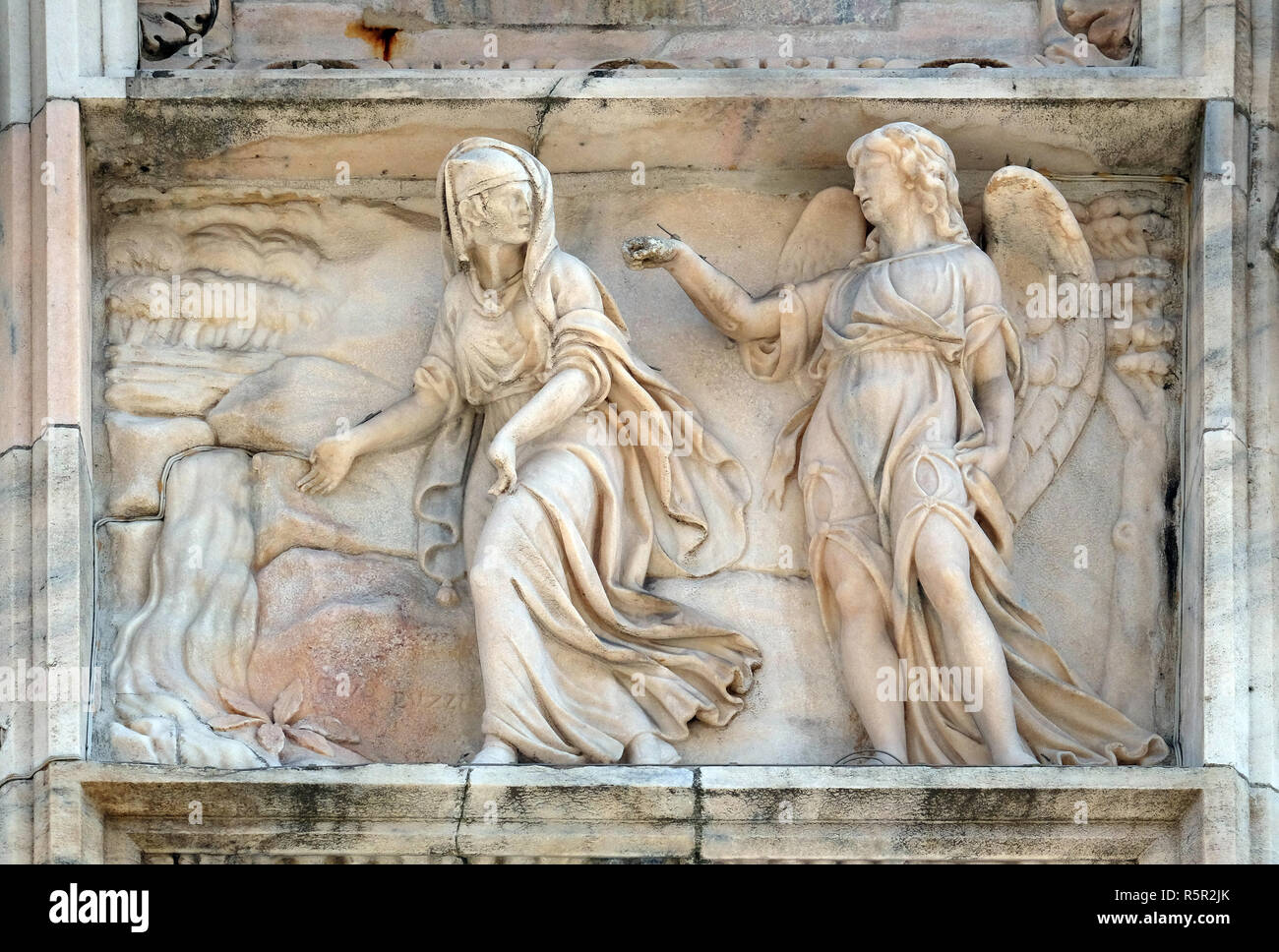 Marble relief on the facade of the Milan Cathedral, Duomo di Santa ...