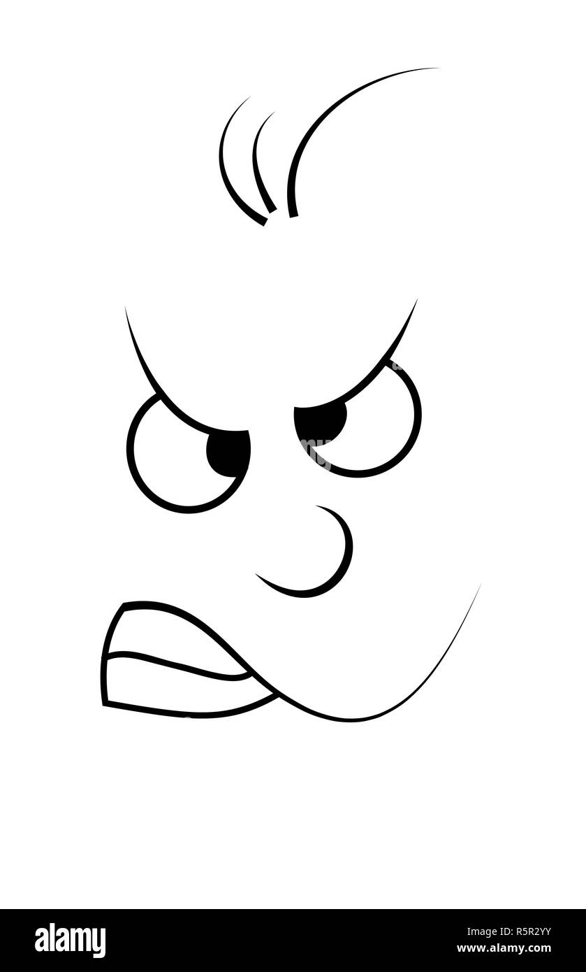 cartoon angry face vector symbol icon design. illustration isolated on ...