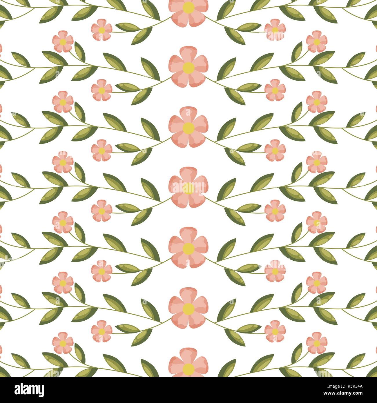 floral nature garden pattern decoration vector illustration Stock ...