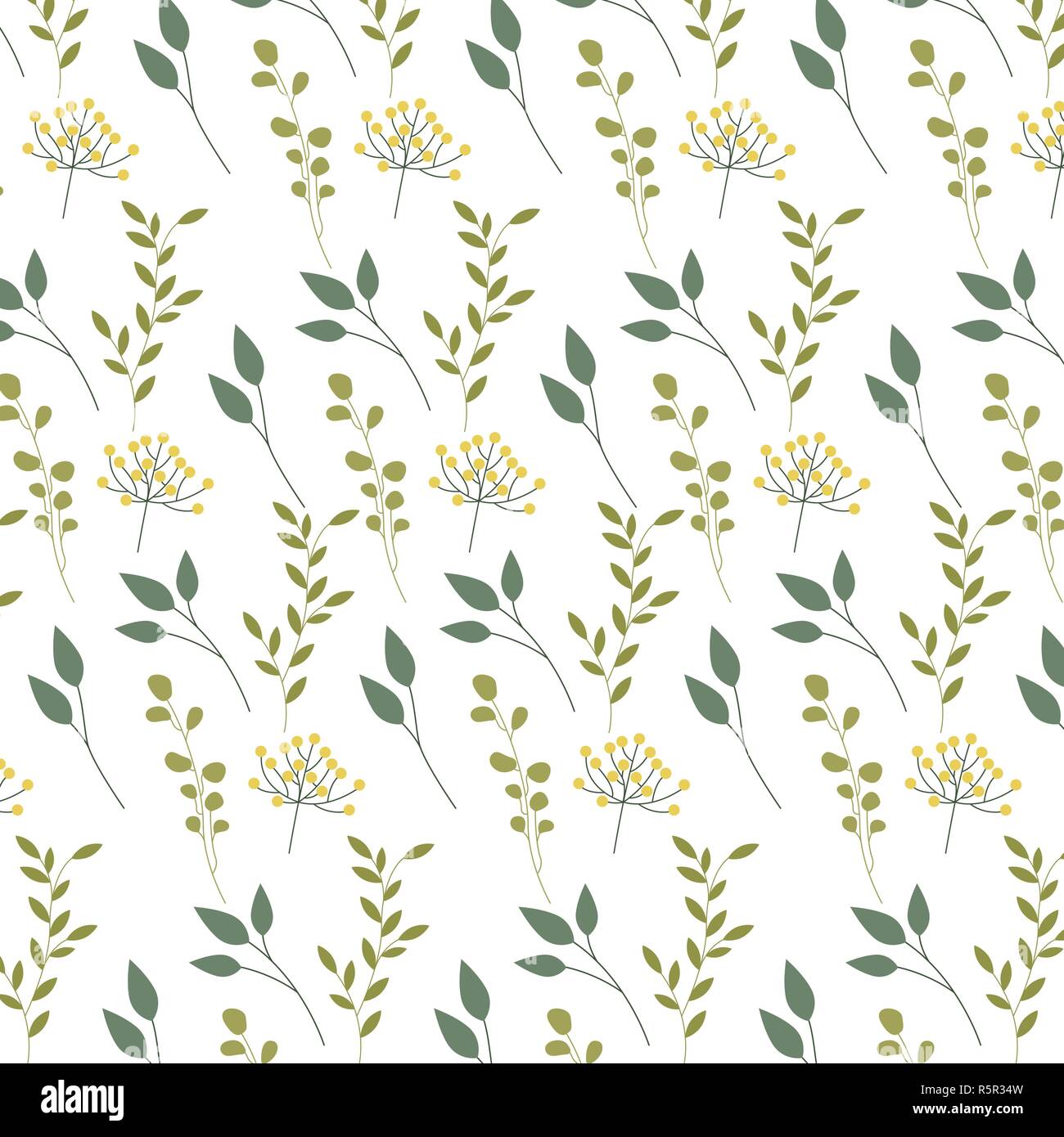 floral nature garden pattern decoration vector illustration Stock ...