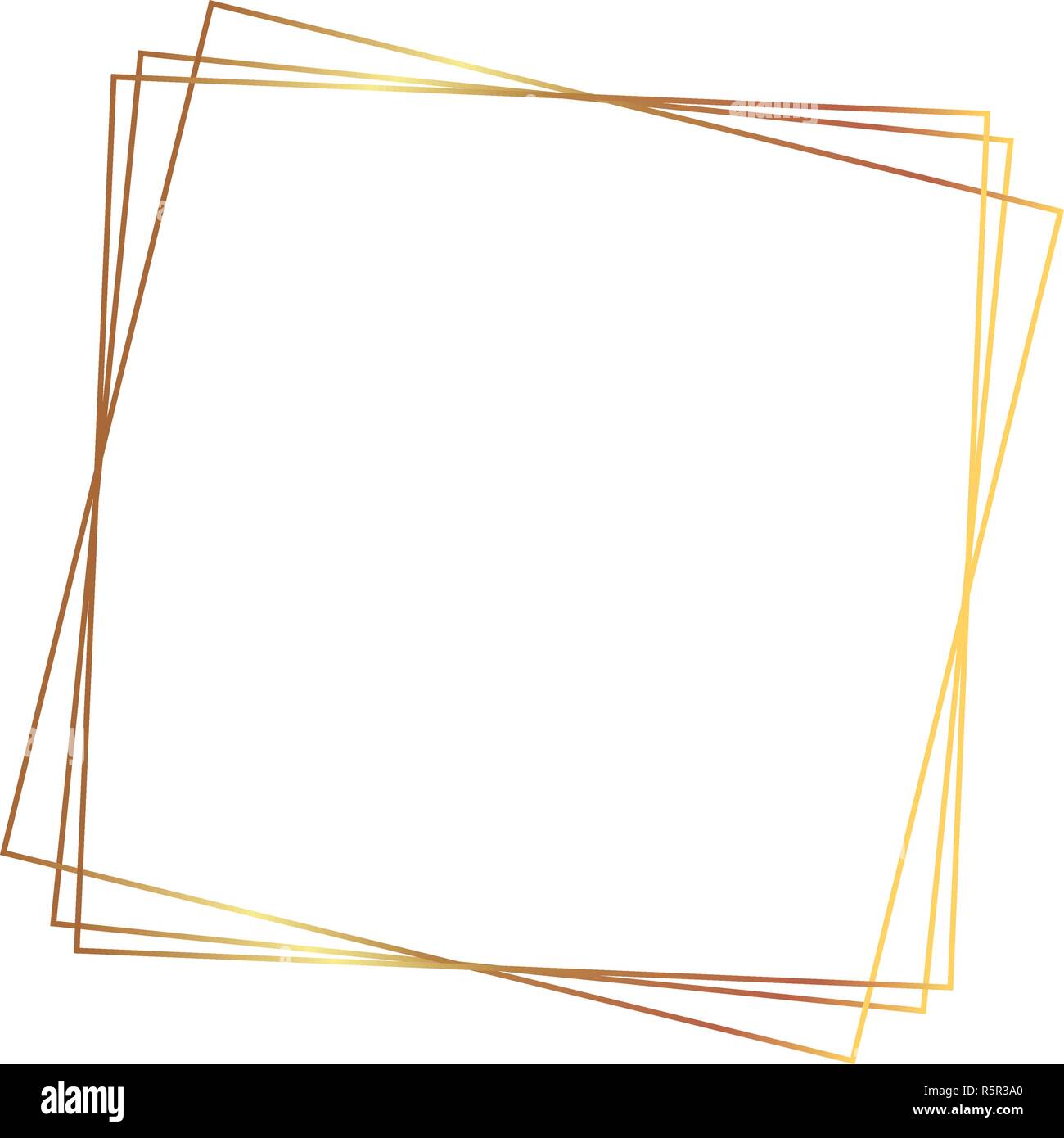 geometric frame decoration empty white background vector illustration ...