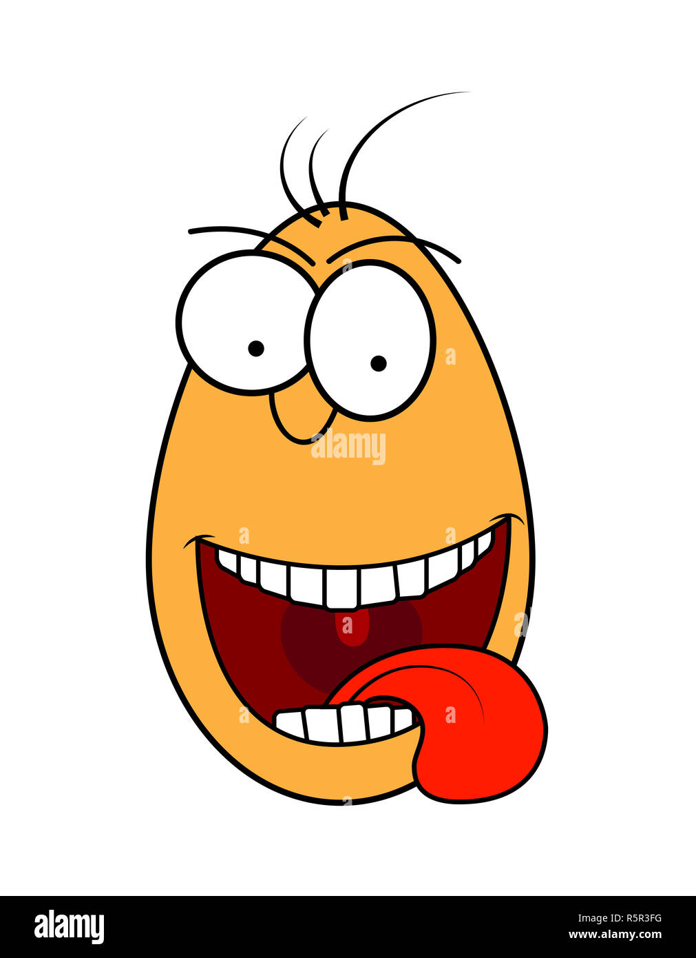 Crazy Easter egg with tongue vector symbol , icon design. Spring ...