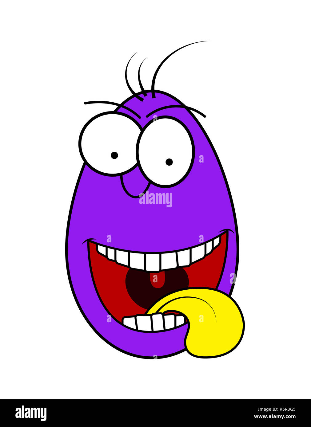 Crazy Easter egg with tongue vector symbol , icon design. Spring ...