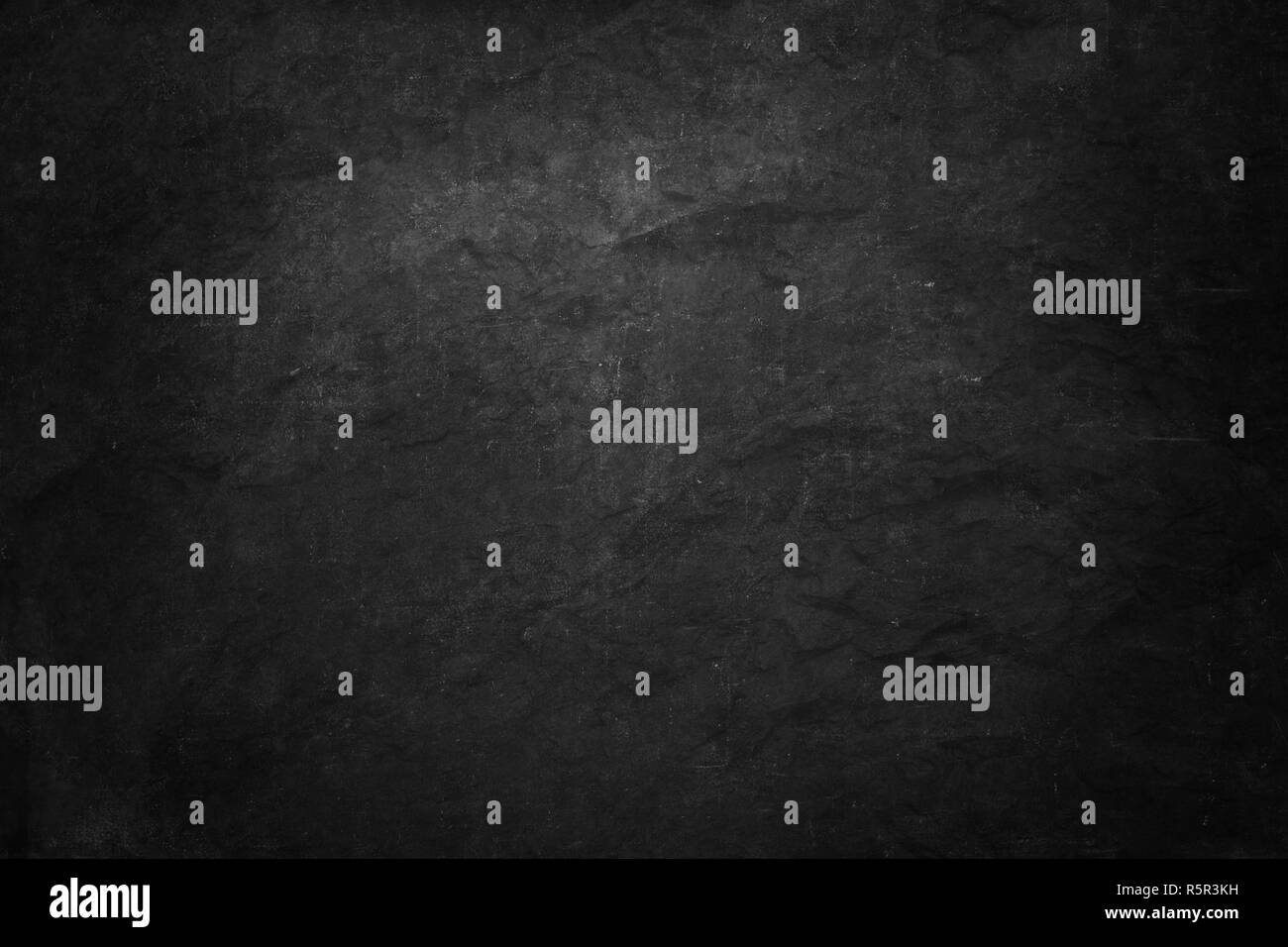 black and dark chalk board banner, blank interior wall and studio room ...