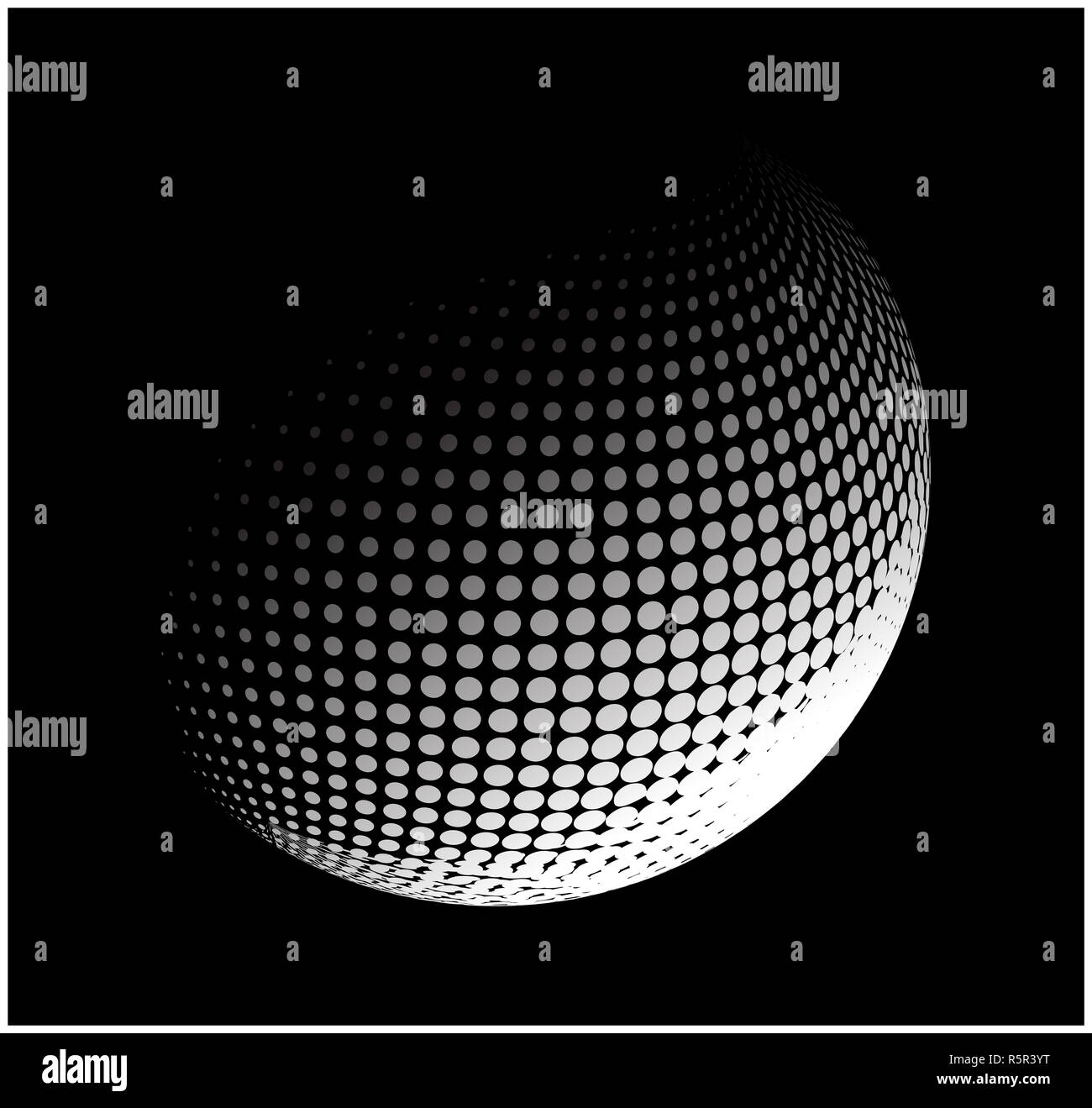 halftone globe, sphere vector logo symbol, icon, design. abstract ...