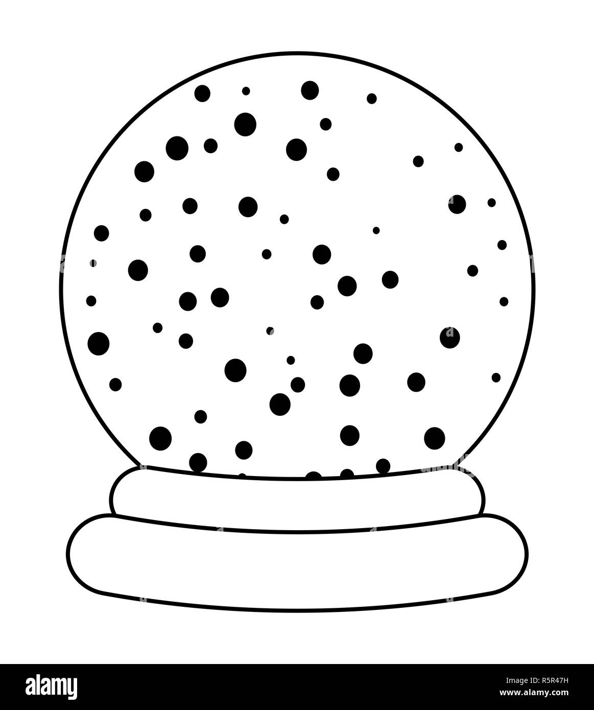 Christmas snowglobe cartoon design, icon, symbol for card. Winter ...