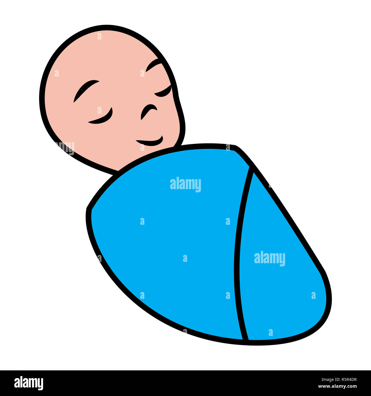 Cartoon Baby Wrapped Up